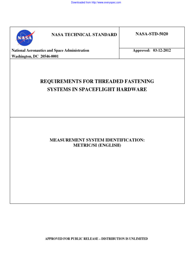 NASA-STD-5020 | PDF