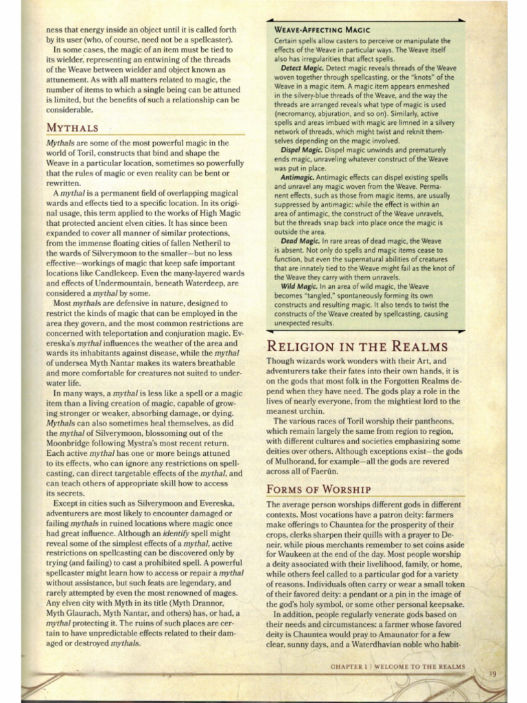 Pantheons of Forgotten Realm | PDF