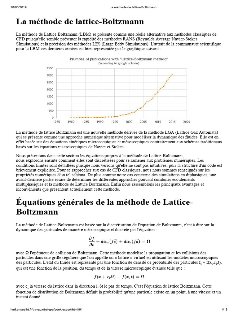 La Méthode de Lattice-Boltzmann | PDF