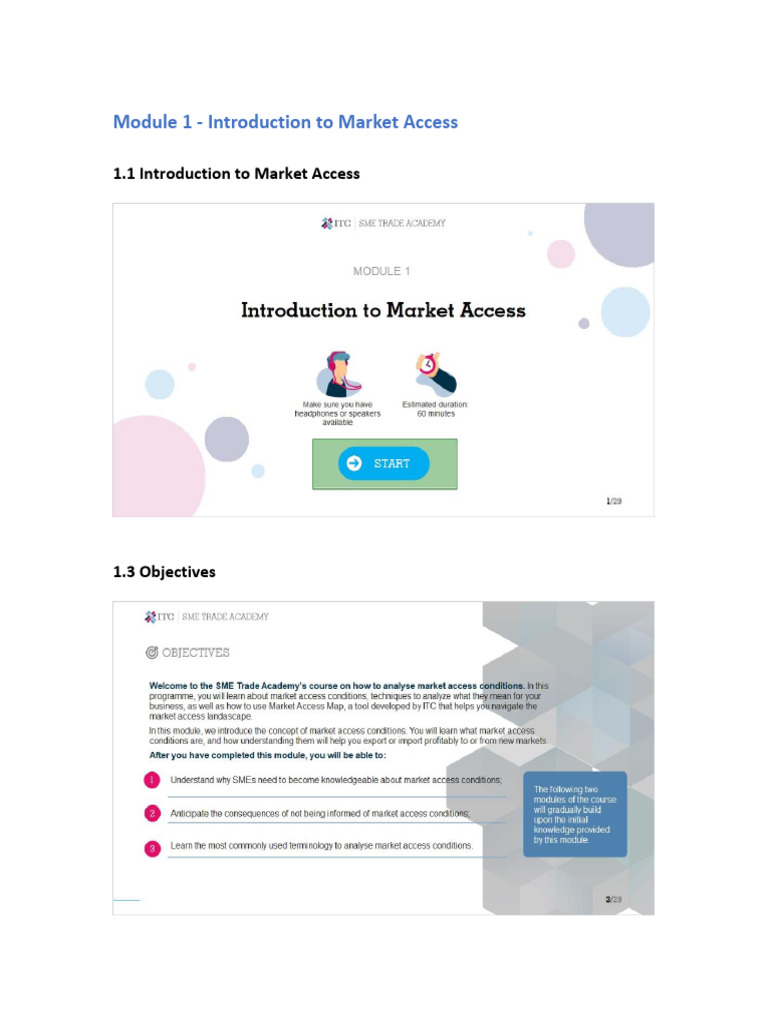 Module 1 - Introduction To Market Access | PDF