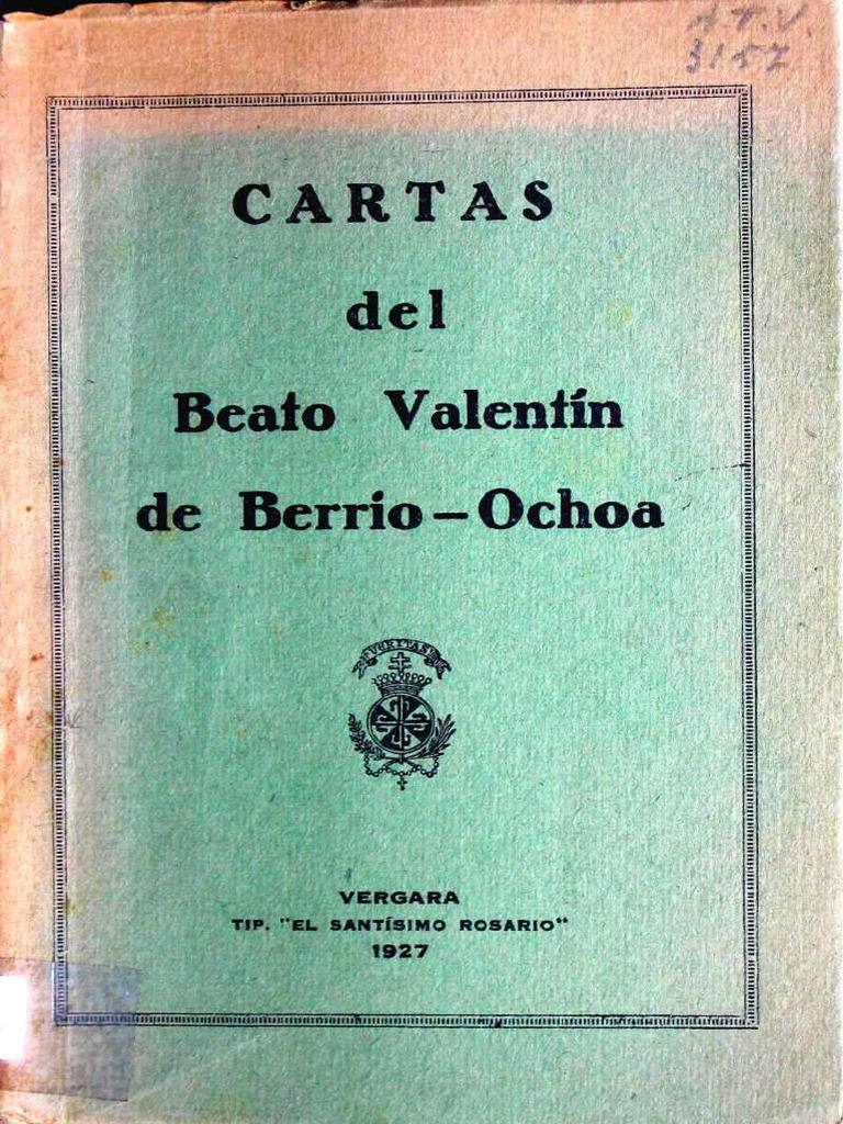 Cartas Del Bto. Valentín de Berrio-Ochoa | PDF