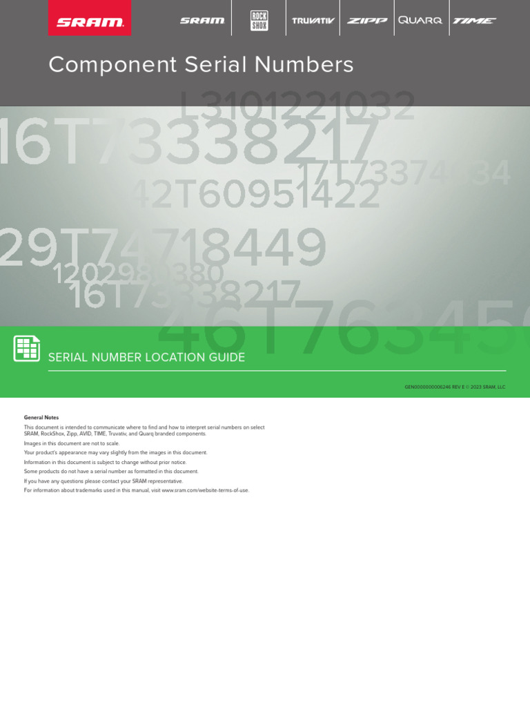 Component Serial Number Locator | PDF | Human Powered Vehicles ...