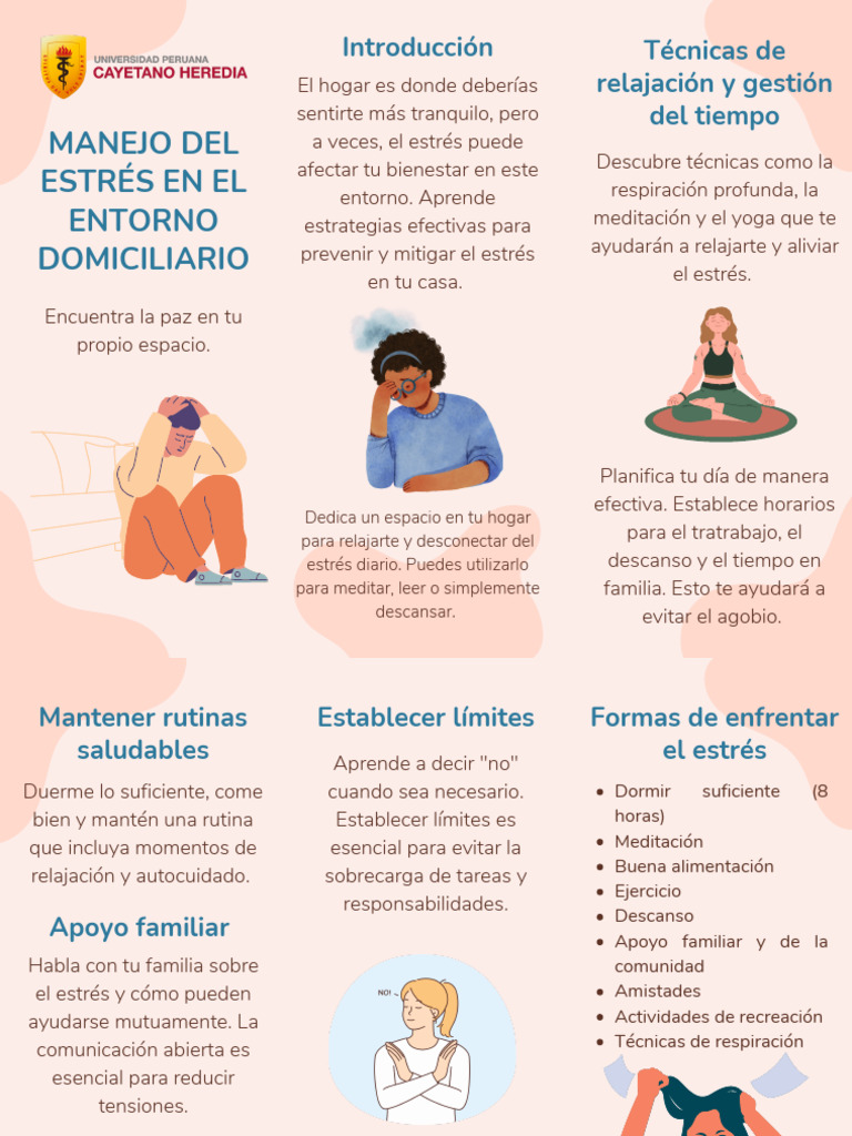 Triptico Manejo de Estres Promsa | PDF | Meditación | Estrés (biología)