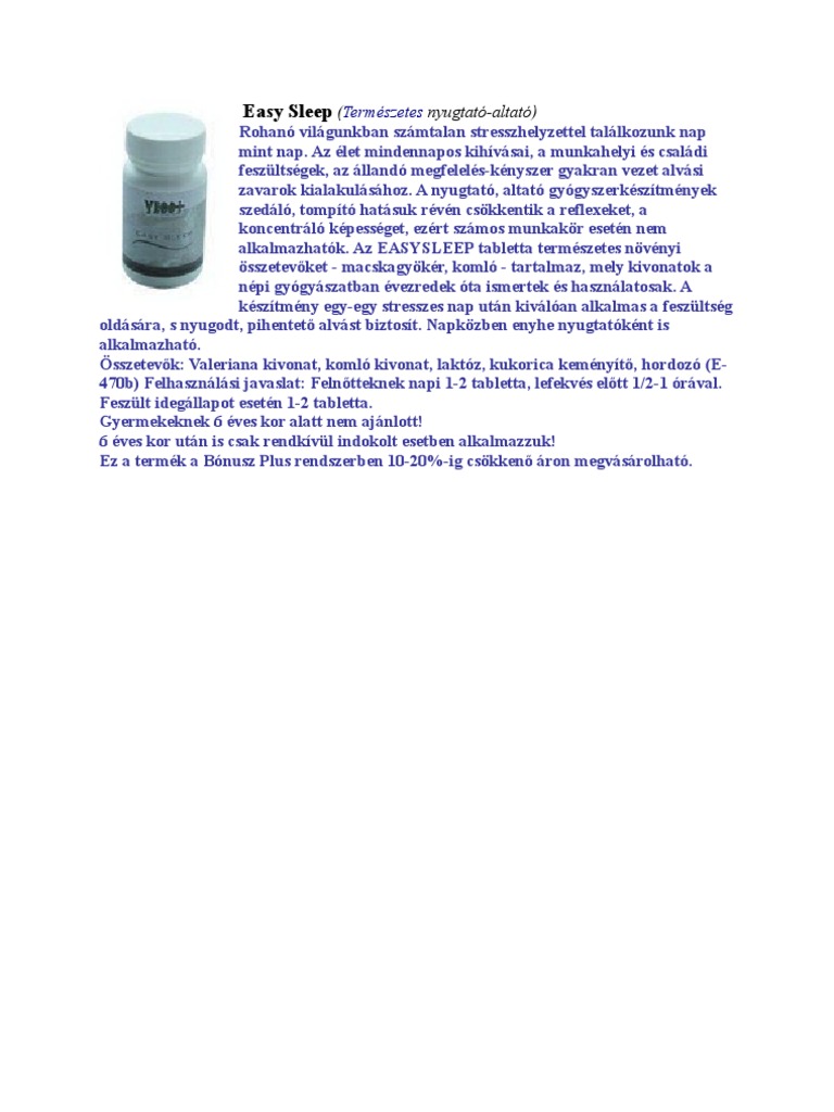 Easy Sleep | PDF