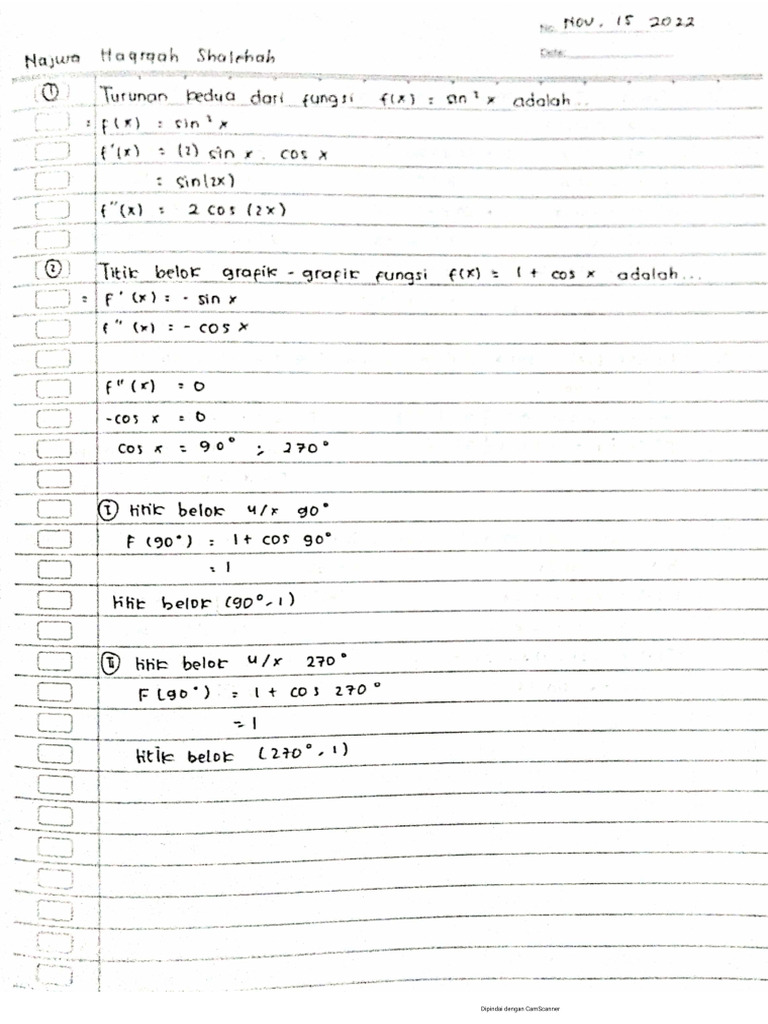 23 - Najwa Haqiqah Shalehah - 12 MIPA 5 - Matmin - 15nov22 | PDF