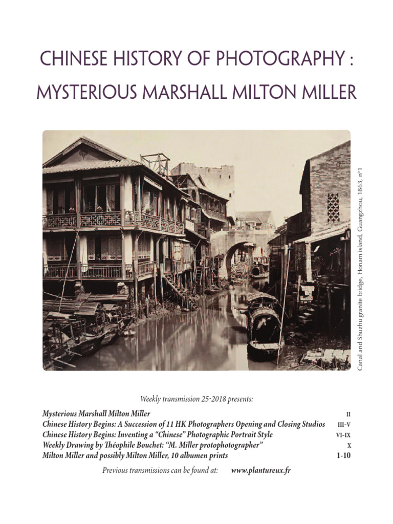 2 Chi MMM Chinese History of Photography. Milton Miller | PDF