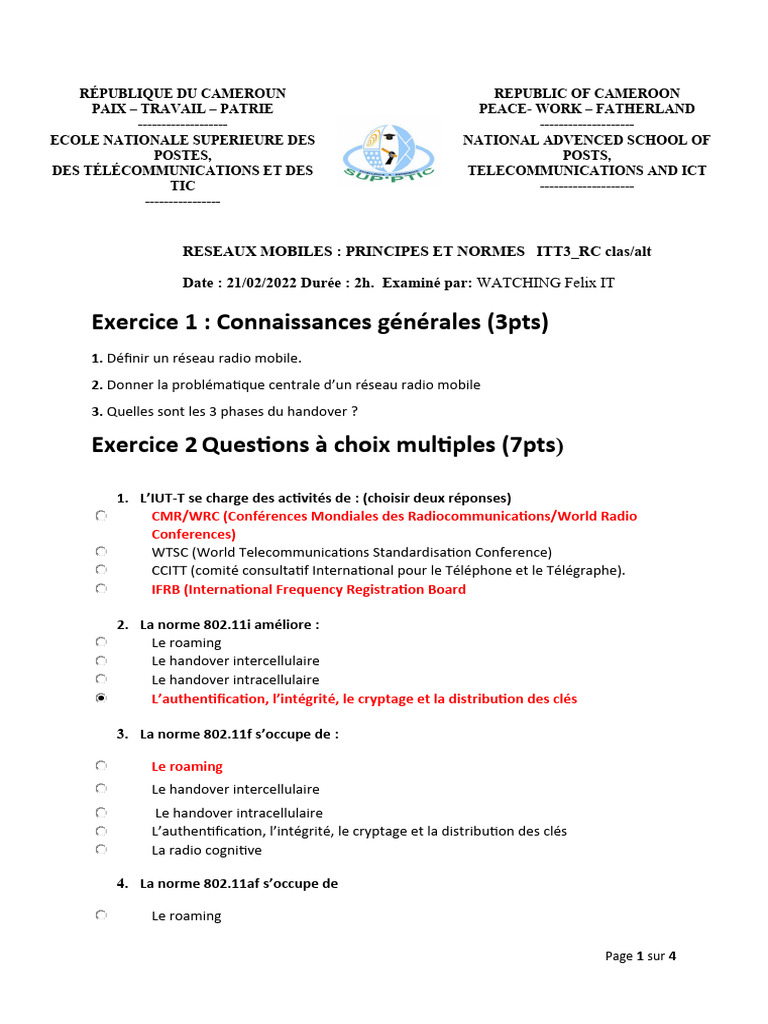 Devoir Itt3 RC 2022 | PDF