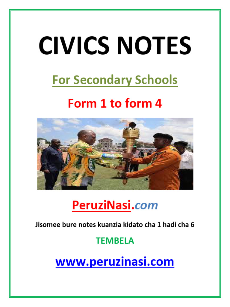 Civics Notes | PDF | Leadership | Tanzania