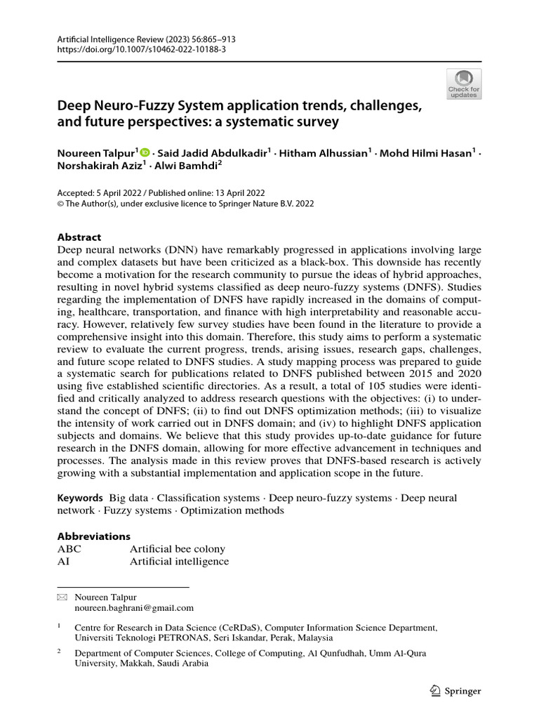 Fuzzy Systems Survey | PDF | Deep Learning | Fuzzy Logic