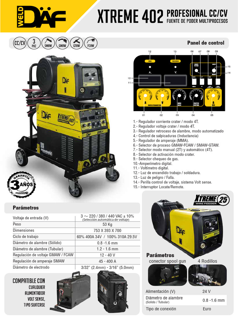 Daf Xtreme-402 Ficha Tecnica | PDF