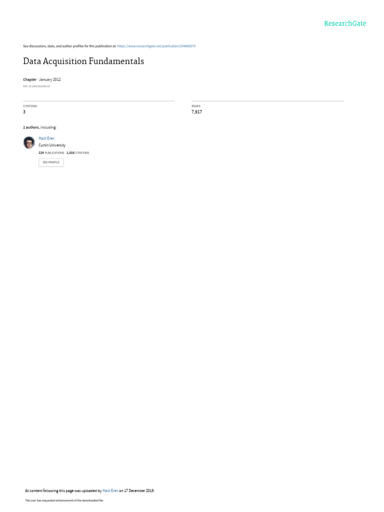 Data Acquisition Fundamentals | PDF | Analog To Digital Converter ...