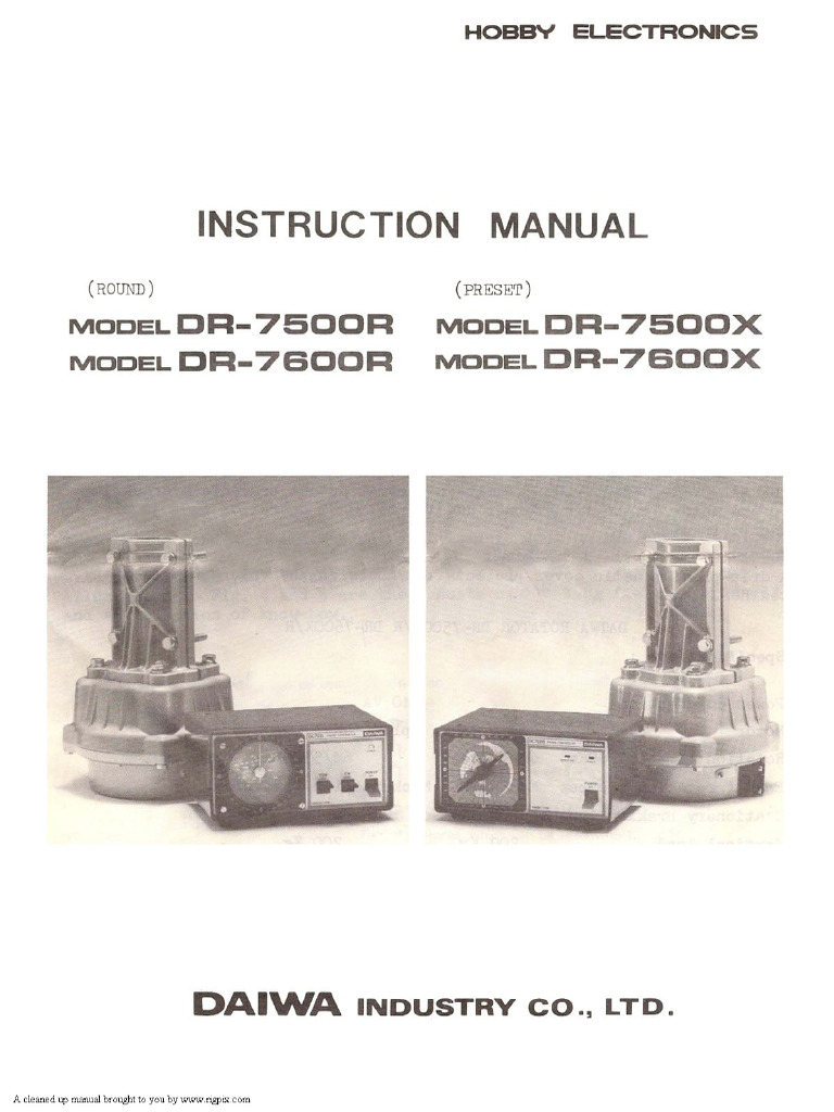Daiwa Dr7500-7600 Manual | PDF