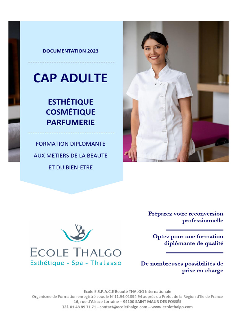 Documentation CAP Adulte 2023 1 | PDF | Cosmétique
