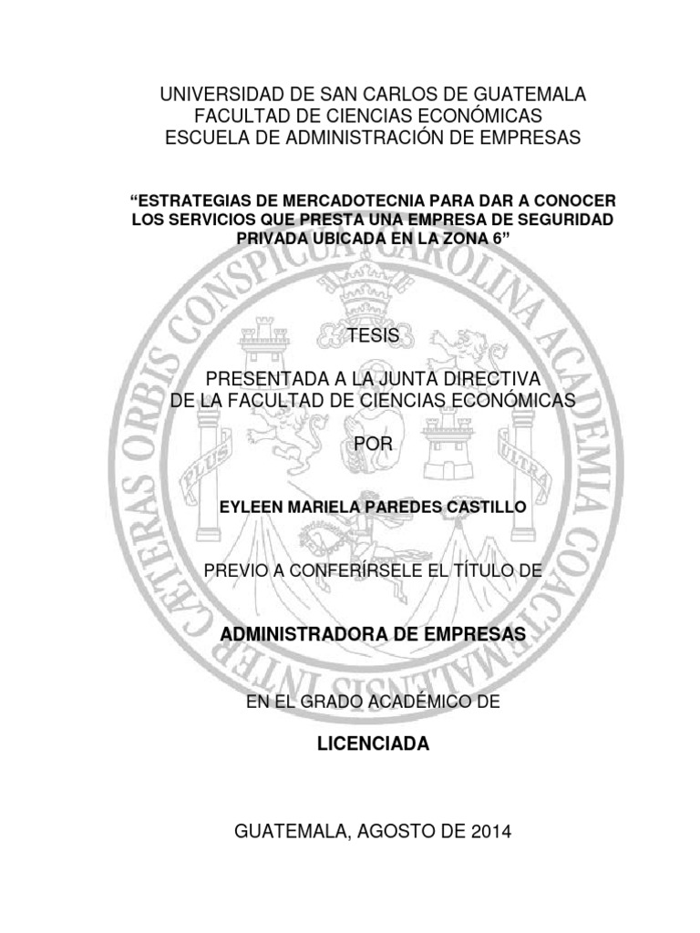 Tesis Usac | PDF | Marketing | Business