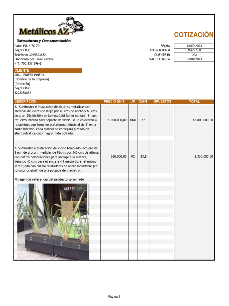 Cotizacion Jap - 08072023 | PDF
