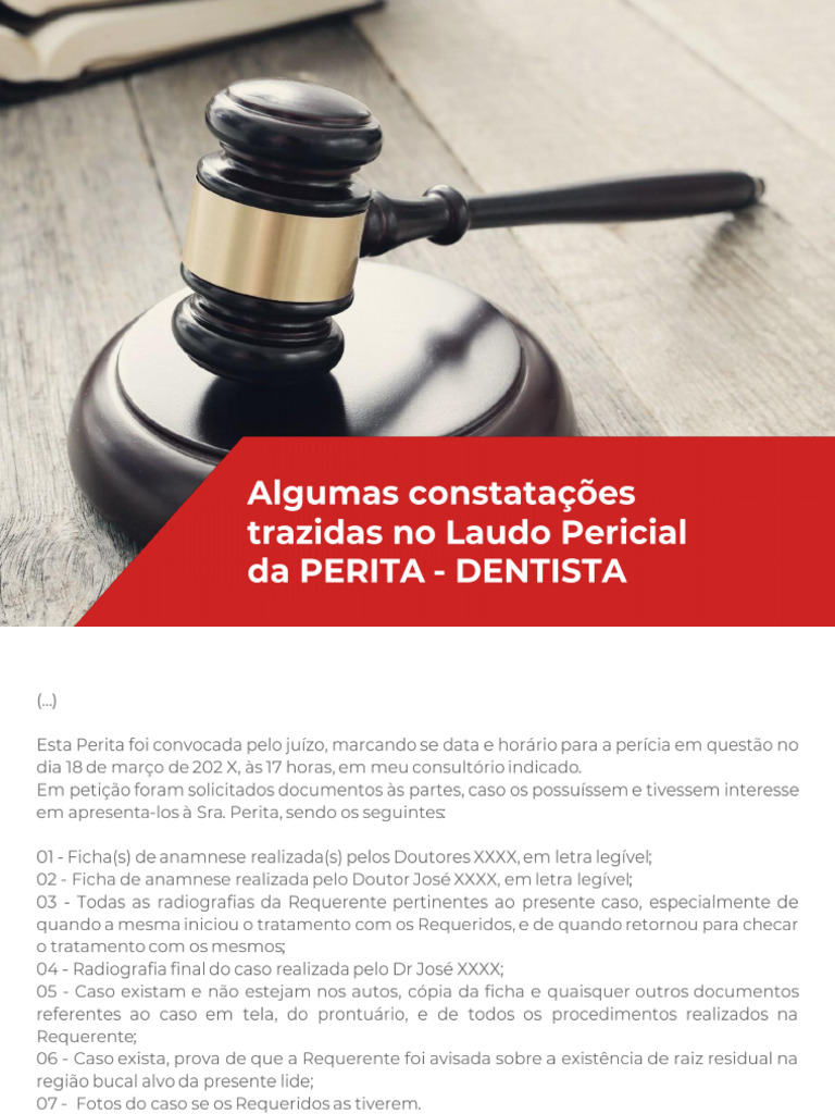 Aula 39 - Laudo Pericial Conceito e Estrutura III | PDF