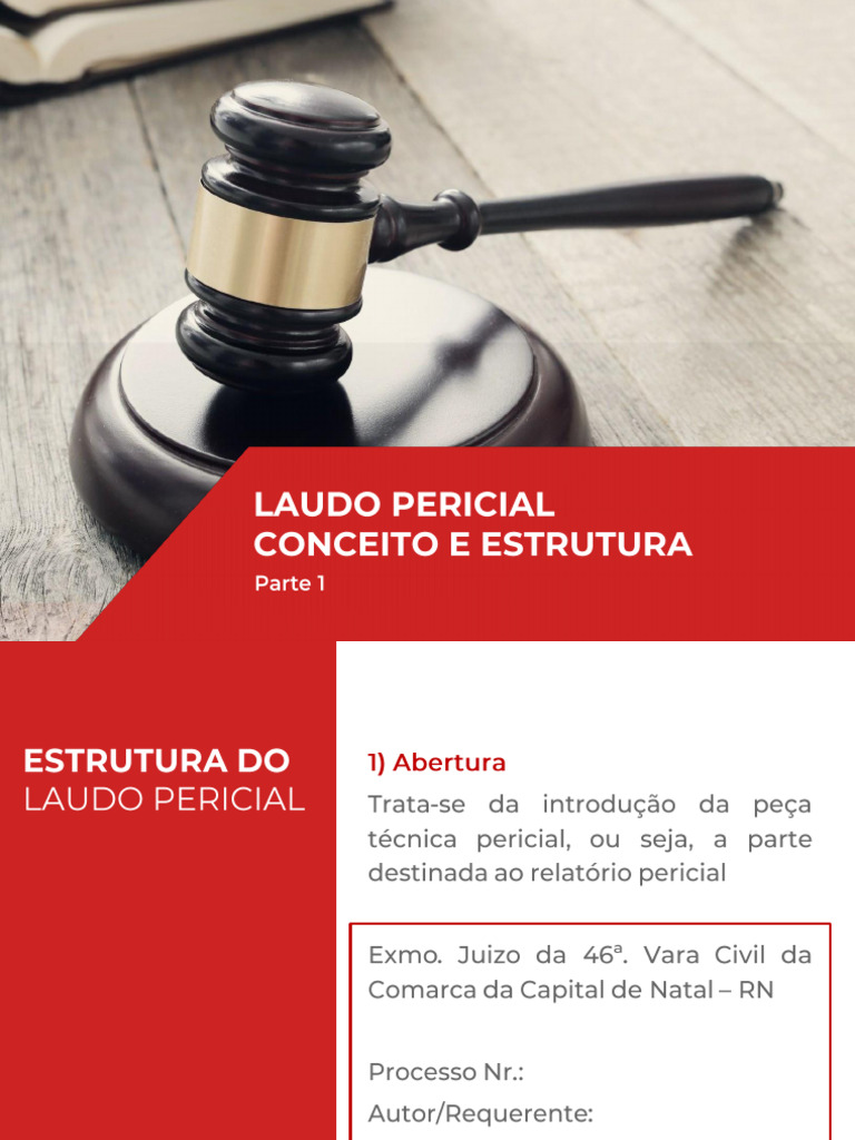 Aula 38 - Laudo Pericial Conceito e Estrutura II | PDF