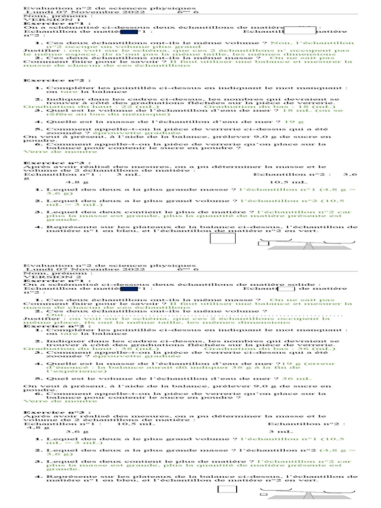 Eval2 22 - 23 6 (6) Correction | PDF