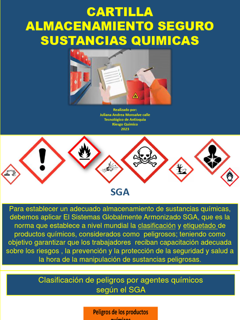 Cartilla de Almacenamiento de Sustancias Quimicas YULIANA MONSALVE | PDF