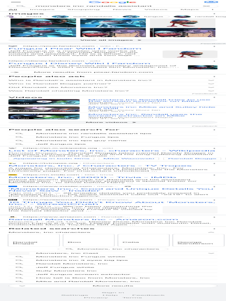 Monsters Inc Randalls Assistant. | PDF