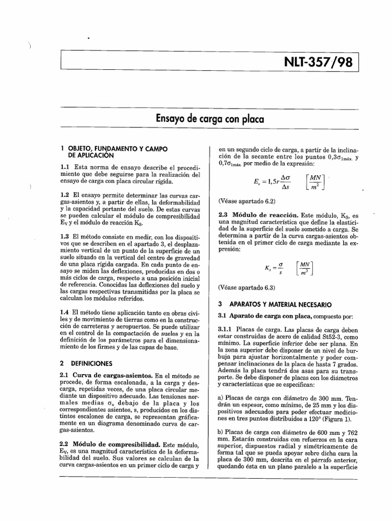 Ensayo Placa de Carga | PDF