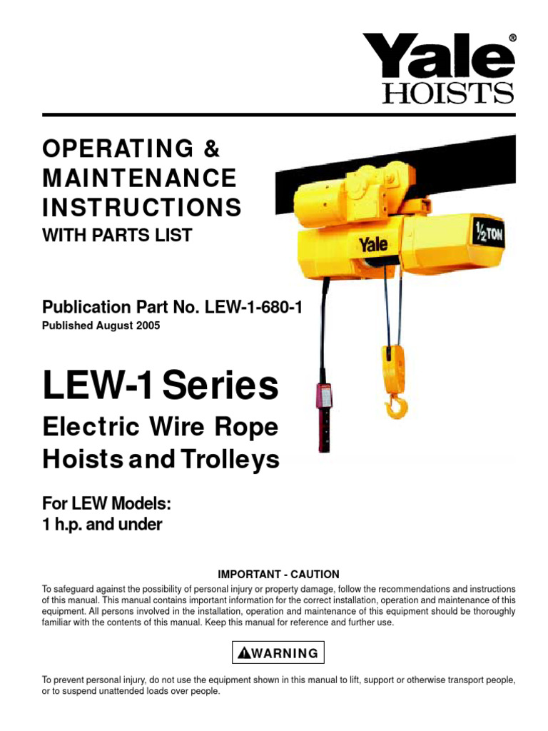 Yale - LEW-1 | PDF | Wear | Rope