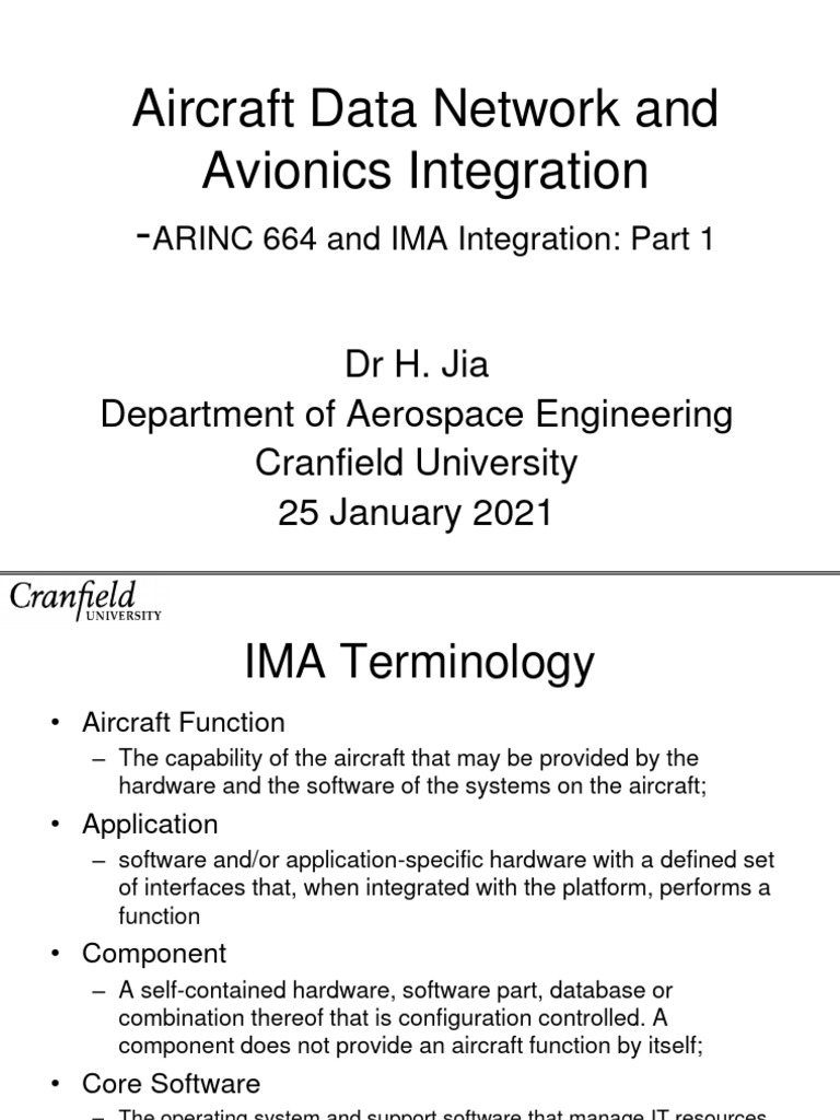 Avionics IMA Design Lec 1 2020 | PDF | Computer Network | Electronics