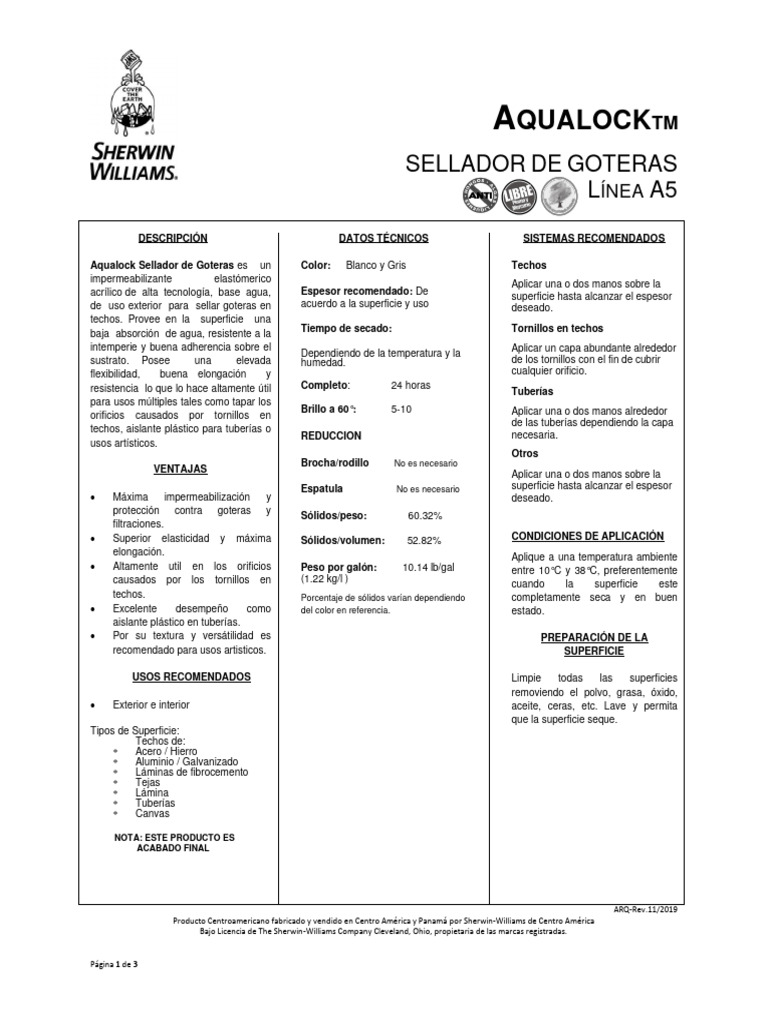 Aqualock: Sellador de Goteras Eficaz | PDF | Tornillo | Agua