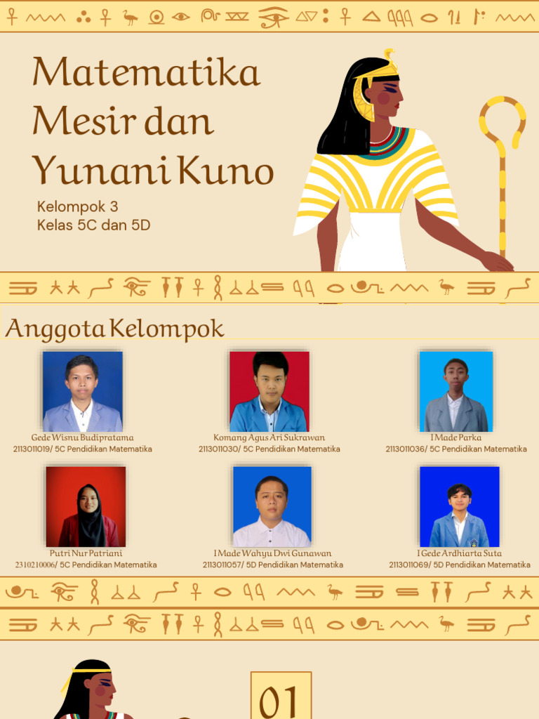 Kelompok 3CD - MATEMATIKA MESIR KUNO DAN YUNANI KUNO | PDF