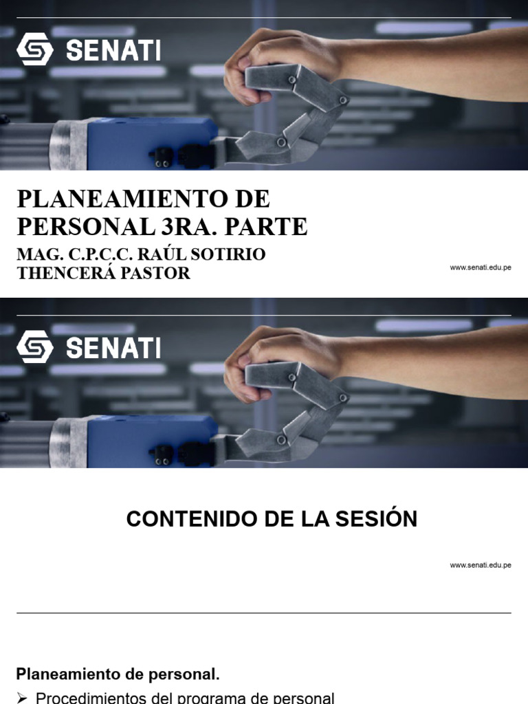 SESION N°11 SEMANA N°11 PLANEAMIENTO DE PERSONAL 3ra. Parte | PDF
