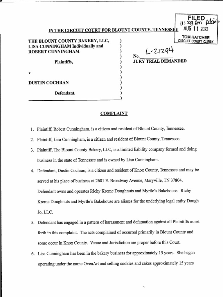 L 21294 Complaint | PDF | Complaint | Lawsuit