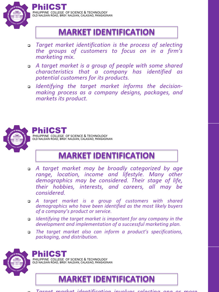 Module 4 - Market Identification | PDF | Marketing | Market Segmentation