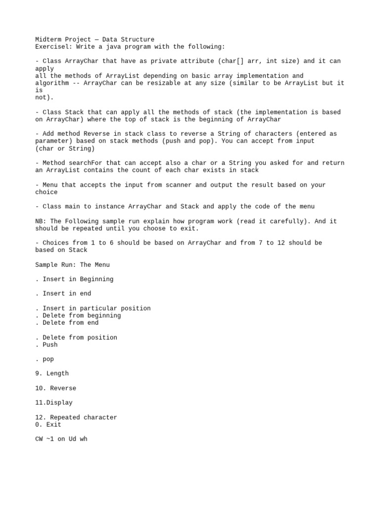 Data Structure Midterm Lab Project | PDF Data Structure Midterm Lab Project | PDF