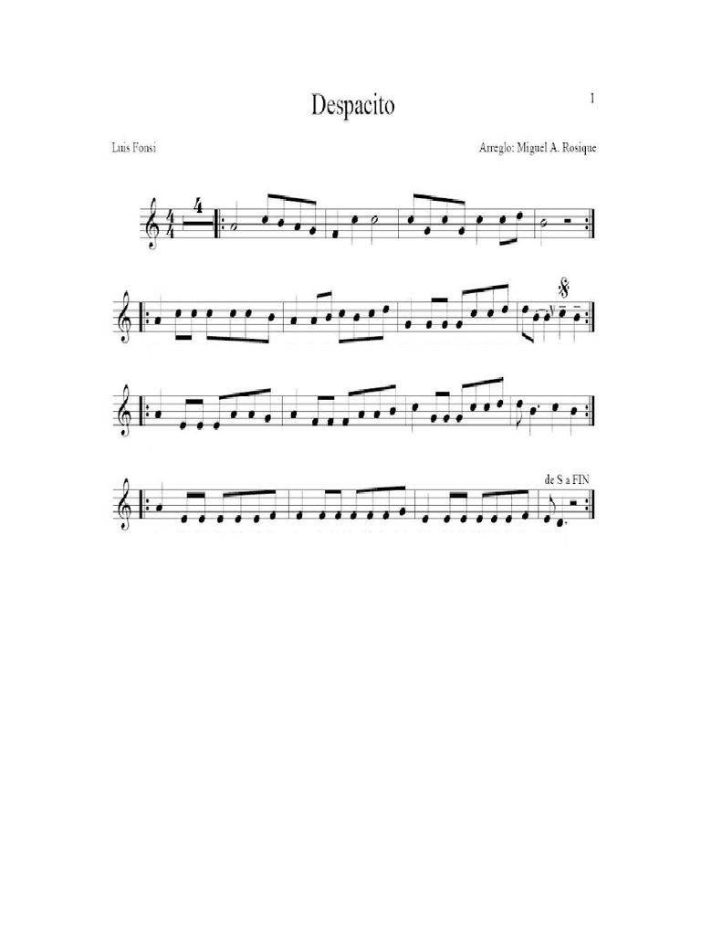 Despacito Flauta Dulce | PDF