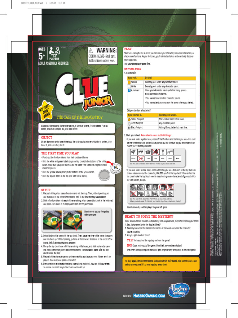 C1293 - en Au - Clue Junior Game | PDF