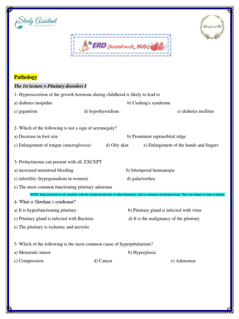 ERD (Second Week - MCQS) | PDF
