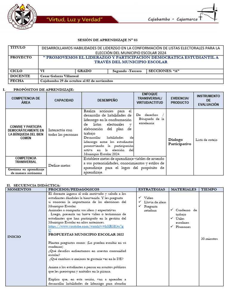 Sesion 03-DPCC | PDF | Liderazgo | Aprendizaje