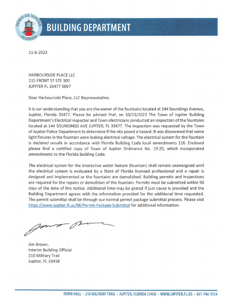 Letter To Harbourside | PDF