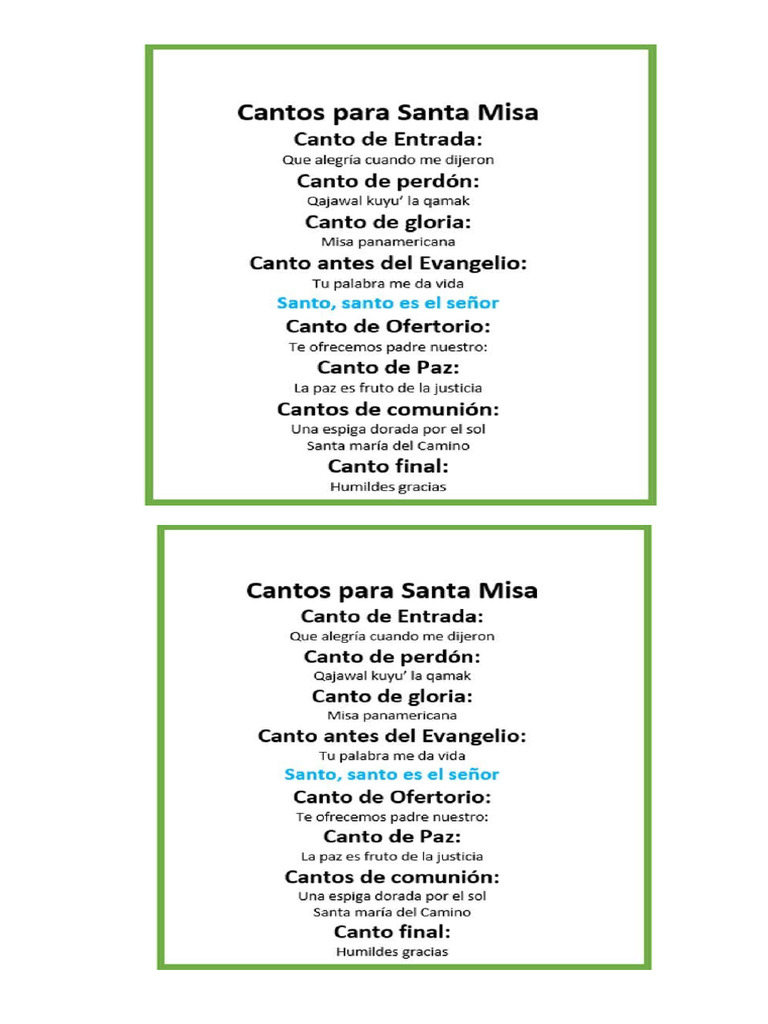 Cantos para Misa | PDF