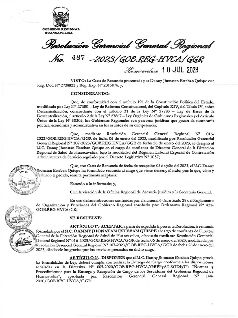 RGGR 487 2023 | PDF | Gobierno | Responsabilidad