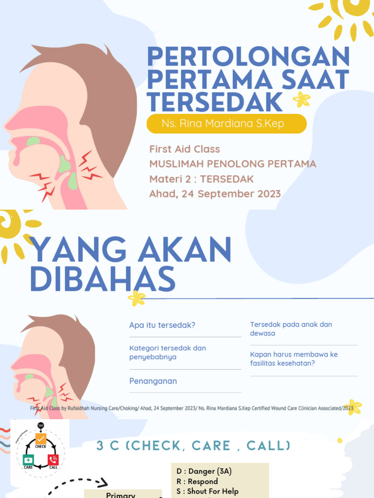 Pertolongan Pertama Saat Tersedak | PDF Pertolongan Pertama Saat Tersedak | PDF