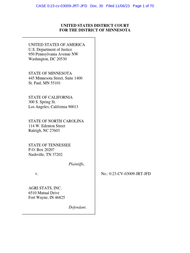 Agri Stats Antitrust Case Overview | PDF | Profit (Economics) | Prices