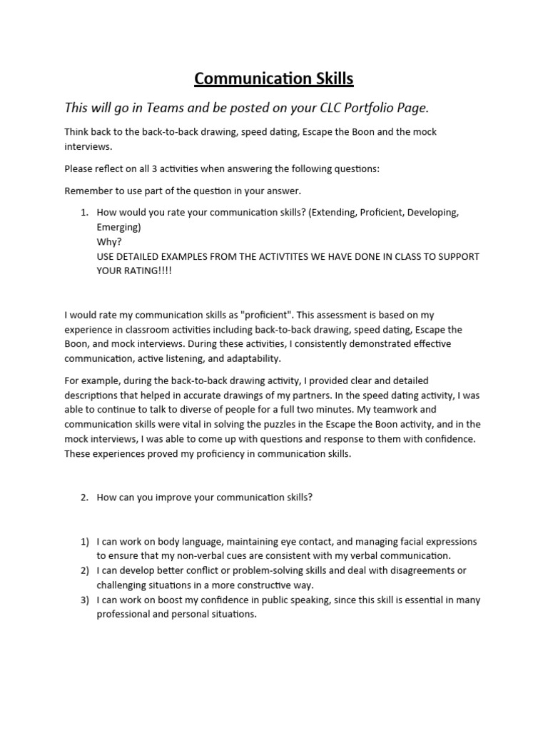 Communication Skills Assignment Tiffany | PDF | Communication | Job ... Communication Skills Assignment Tiffany | PDF | Communication | Job ...