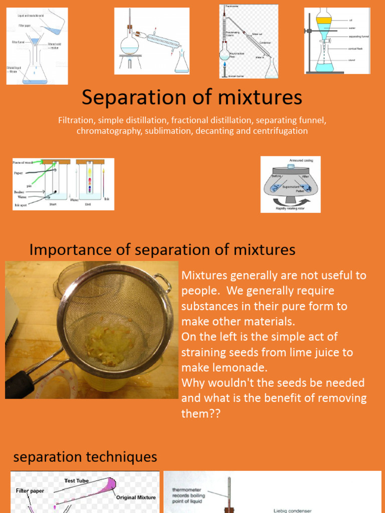 Separation of Mixtures | PDF | Mixture | Distillation