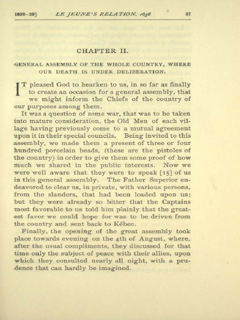 Le Jeune in Huronia 1638 | PDF