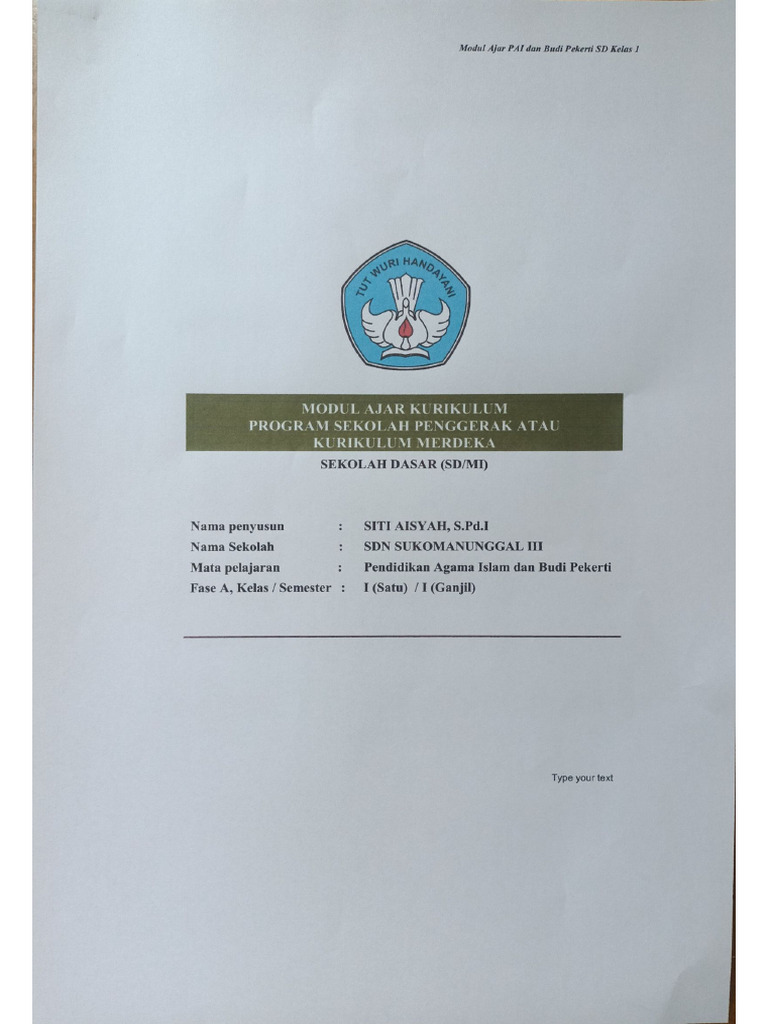 Modul Ajar Pendidikan Agama Islam | PDF