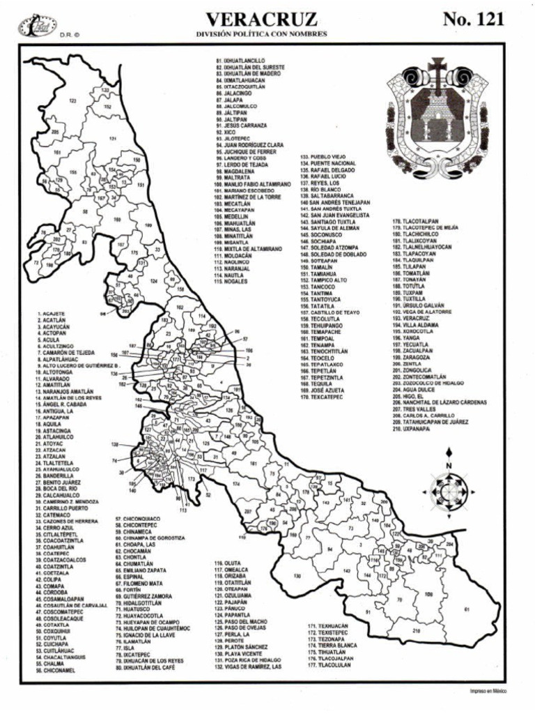 Mapa Veracruz Con Nombres | PDF