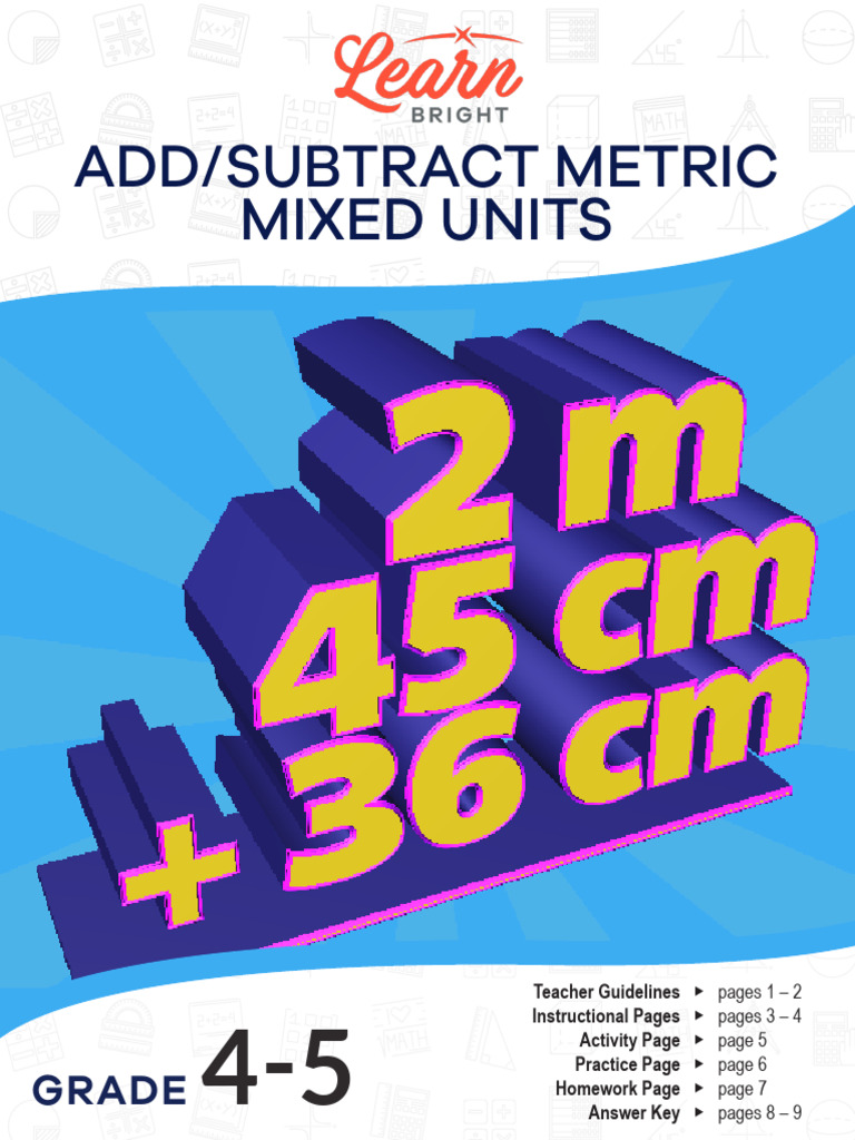 Add Subtract Mixed Metric Units | PDF