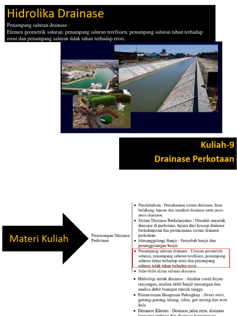 Drainase - Kuliah 9 | PDF