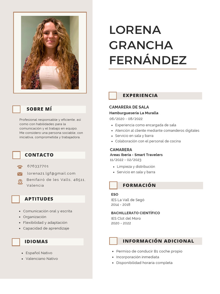 Currículum de Lorena Grancha | PDF